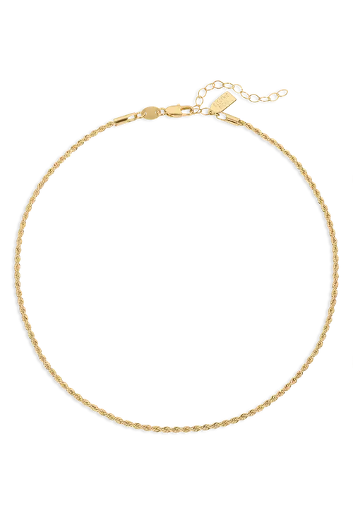 ELECTRIC PICKS Harper Gold Filled Rope Chain Necklace - Gold - 14"